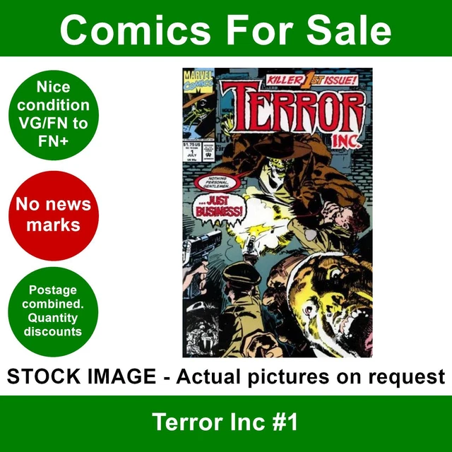 MARVEL TERROR INC #1 comic VG/FN+ 01 July 1992 £4.99 - PicClick UK