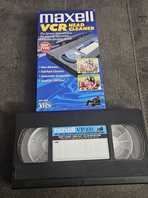 MAXELL VP-100 VCR High Quality Video Head Cleaner Dry Type VHS NEW ...