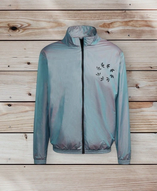 ADIDAS ADICOLOR SHATTERED Trefoil Track Top Iridescent Full Zip Jacket ...
