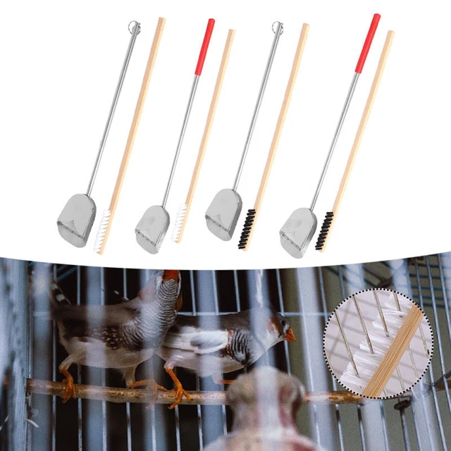 BIRD DROPPINGS POOP Remover Cleaner and Bird Cage Cleaning Brush Bird ...
