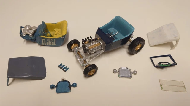 PYRO MODEL T Ford Hot Rod Parts Lot - Built 1/32 Scale Model Kit ...
