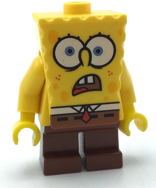 LEGO SPONGEBOB SQUAREPANTS Minifigure Shocked Look Scared Face Figure ...