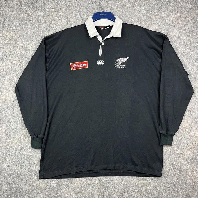 VINTAGE NEW ZEALAND All Blacks Rugby Shirt XXL 1994-96 Steinlager ...