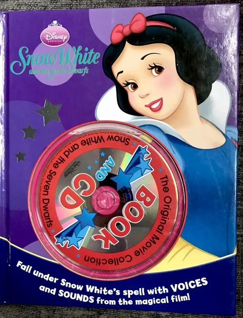 DISNEY SNOW WHITE & The 7 Dwarfs Story Book & CD BUNDLE Mixed Media ...