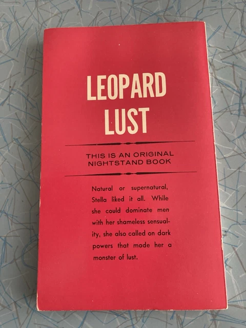 LEOPARD LUST VINTAGE sleaze paperback gga greenleaf $250.00 - PicClick CA