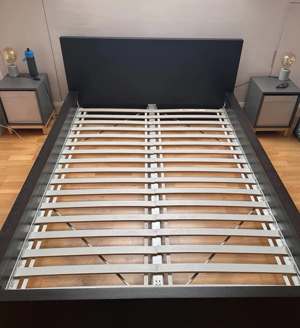 IKEA MALM LOW Bed frame, black-brown/Luröy Slatted Bed Base £5.92 ...