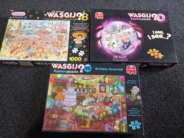 3 X 1000 Wasgij Puzzles Birthday Surprise Destiny,Eyes In The Back Of ...