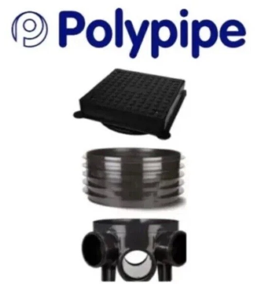 320MM UNDERGROUND DRAINAGE Manhole Inspection Chamber Set, Riser, Base ...