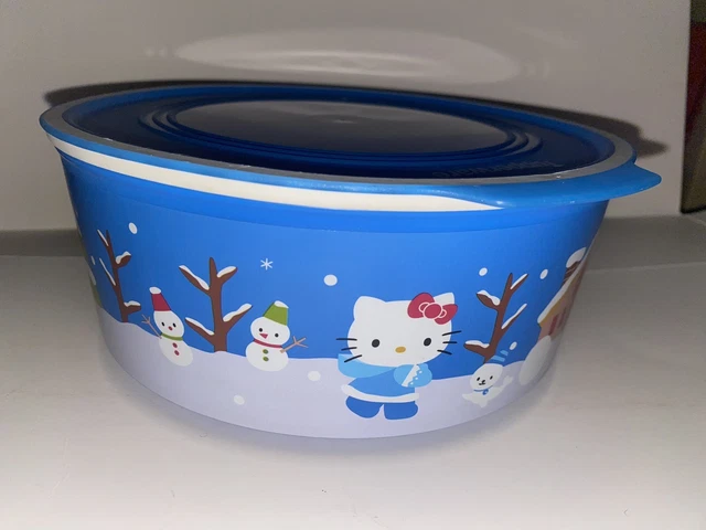 TUPPERWARE HELLO KITTY Quadro 1,5L Winter Schneelandschaft Dose EUR 12 ...