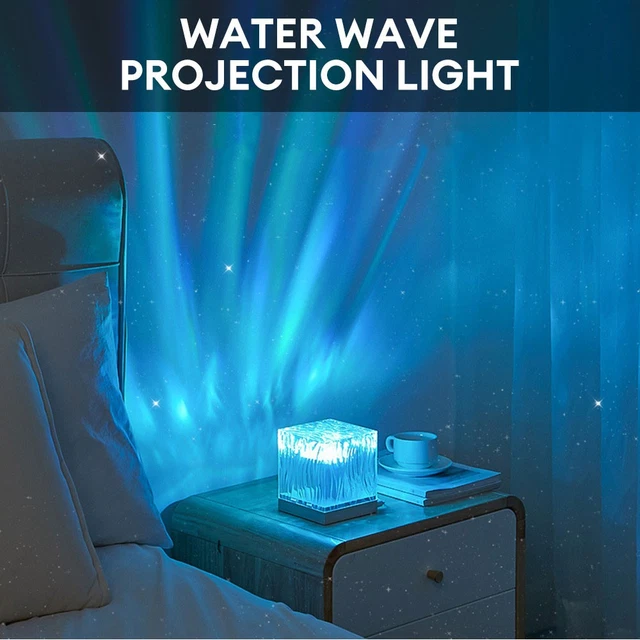AURORA NORTHERN LIGHTS Water Ripple Projector Night Light Lamp Remote ...