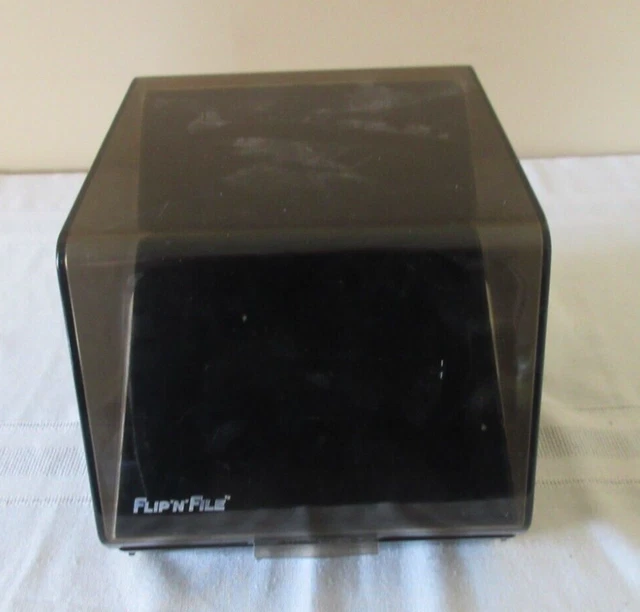 VTG. FLIP N' File Floppy Disk Storage Container Black 7"x7"x6" $13.00 ...
