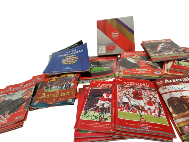 ARSENAL FOOTBALL CLUB Large Bundle Of Football Programmes Some Signed ...