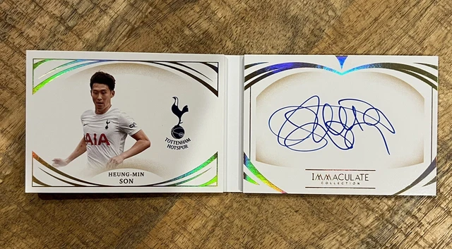 2021 PANINI IMMACULATE Booklet Auto EPL Heung-Min Son Tottenham On-card ...