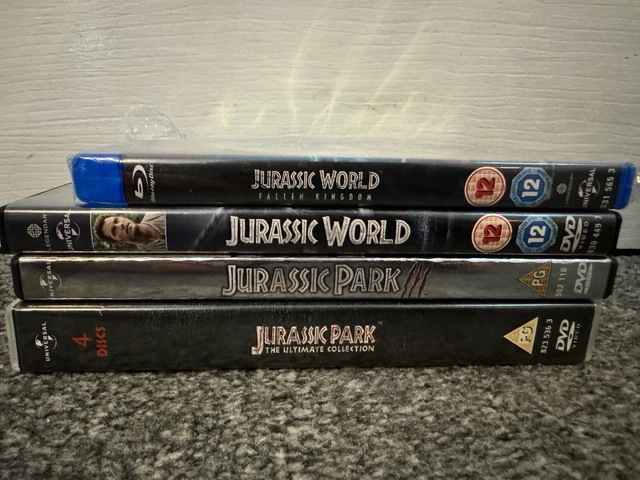 JURASSIC PARK AND Jurassic World DVD & Blu-ray Bundle Region 2 £4.29 ...