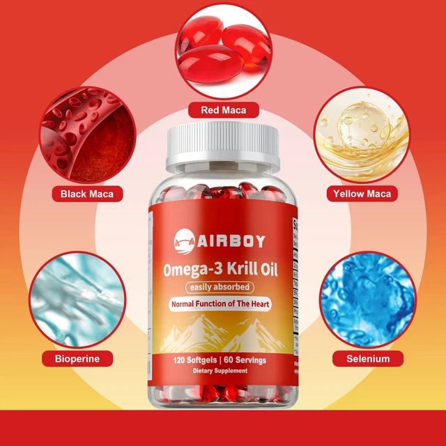 OMEGA-3 KRILL OIL Capsules - with Omega 3, Phospholipids, EPA & DHA - 2 ...