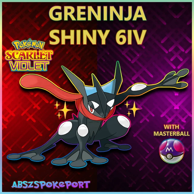GRENINJA SHINY 6IV/POKEMON Scarlet and Violet/Raid Battle Ready/ Fast ...