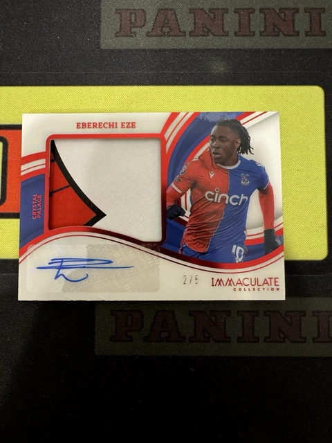 2023-24 IMMACULATE CRYSTAL Palace Arsenal Eberechi Eze Patch Auto Red ...