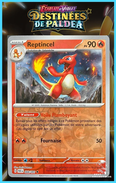 CARTE POKÉMON REPTINCEL 008/091 Reverse EV4.5 DESTINÉES DE PALDEA NEUF FR EUR 1,99 - PicClick FR