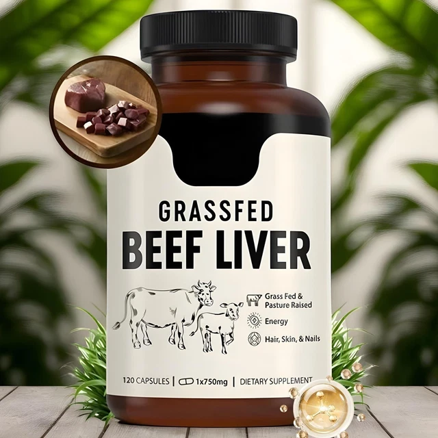 GRASS FED BEEF Liver-Liver Support - Immune Boost Health Supplement 60 ...