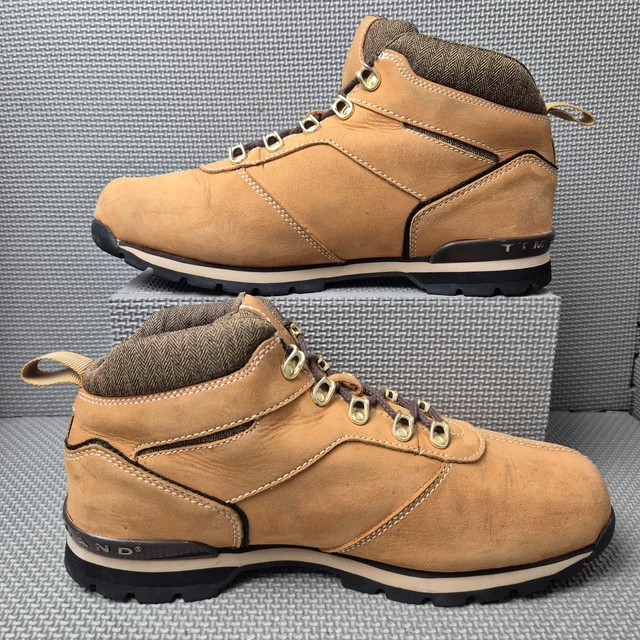 TIMBERLAND HIKING BOOTS Men's UK 9 Wheat Tan Brown Waterproof Nubuck ...