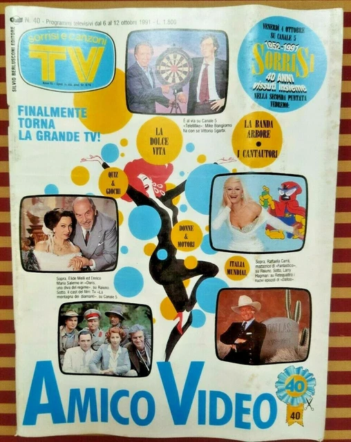 Tv Sorrisi E Canzoni N 40 Dal 6 Al 12 Ottobre 1991 Raffaella Carrà