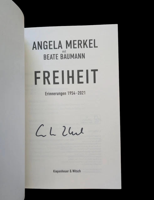 ANGELA MERKEL BUCH FREIHEIT Autogramm Signiert Unterschrift Signed ...
