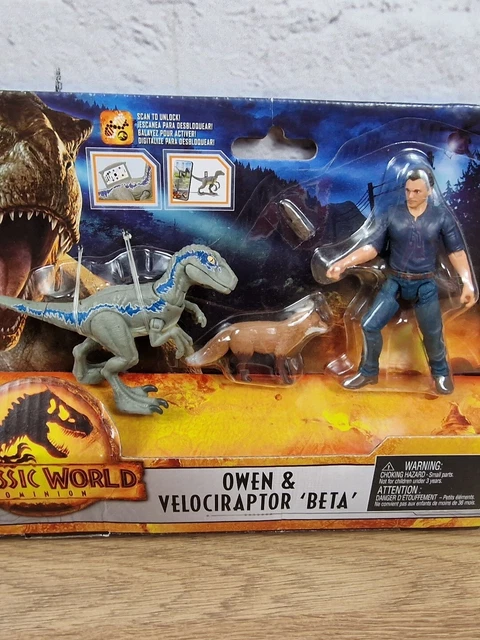 JURASSIC WORLD: DOMINION Owen and Velociraptor Beta Action Figure Set £ ...