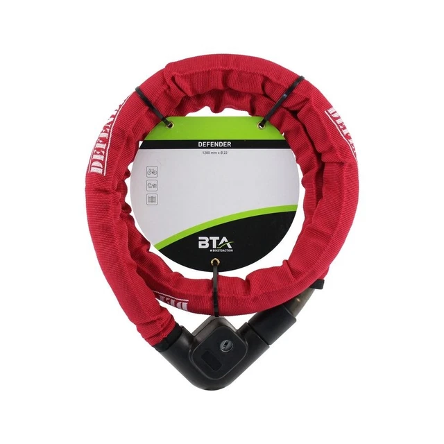 CADENAS PYTHON ROUGE Bta Système Antivol Scooter Vélo Cycle ...