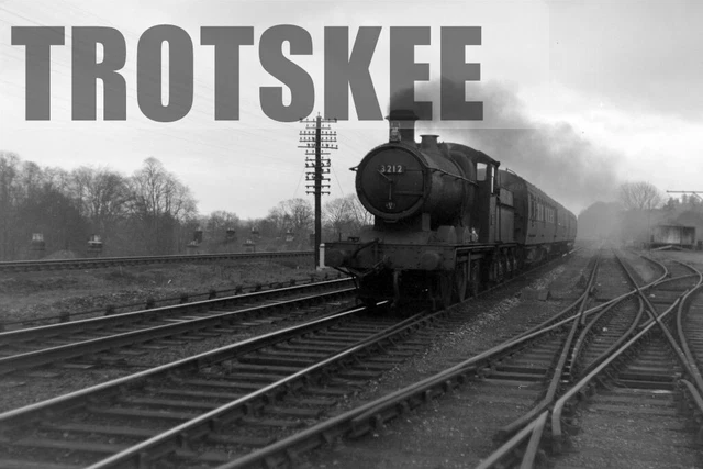 LARGER NEGATIVE BR British Railways Steam Loco 3212 Class 2251 Shawford ...