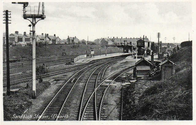 EARLY B/W RP POSTCARD - Sandbach Railway Station (Elworth), Cheshire £7 ...
