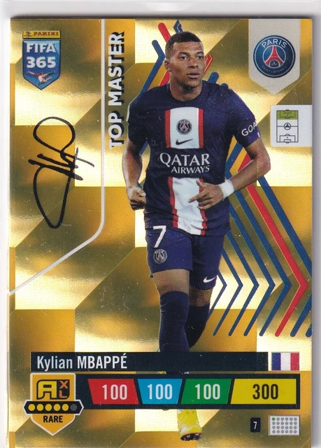 PANINI FIFA 365 2023 Kylian Mbappe/Lionel Messi Gold Foil Sticker No ...