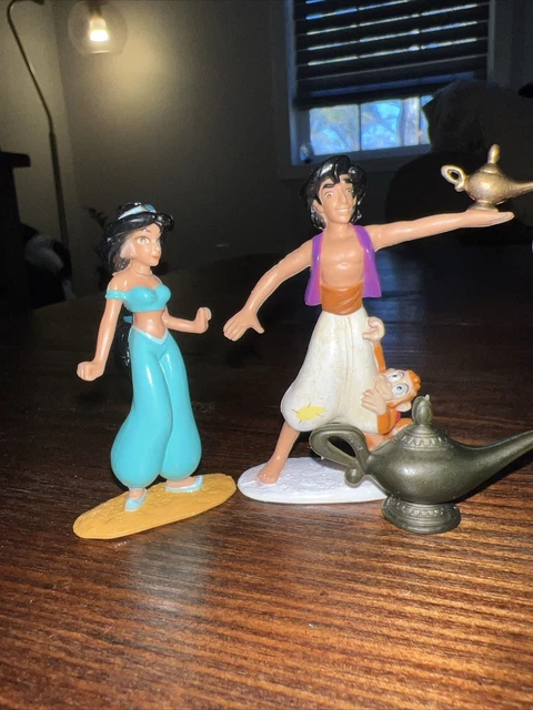 ALADDIN FIGURE PLAY Set DISNEY PVC TOY Jafar JASMINE RAJAH Iago Disney ...