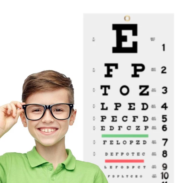 EYE CHART 56CMX27CM Kids Gift Visual Acuity Chart Eye Test Wall Chart ...
