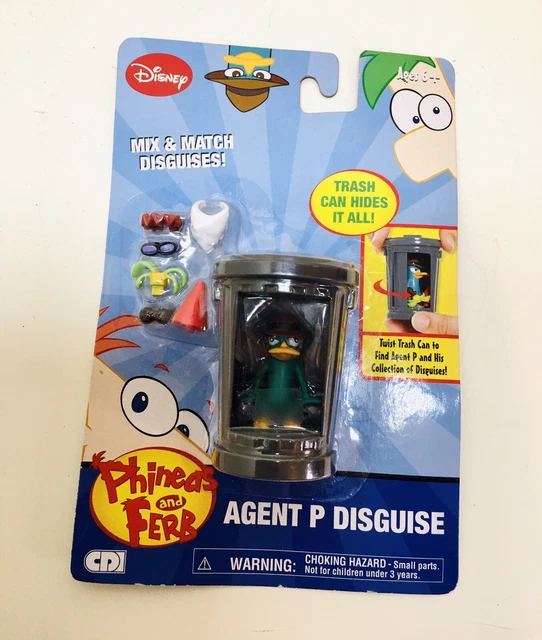 DISNEY PHINEAS & Ferb Agent P Disguise Toy Figure Set Rare Hard To Find ...