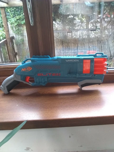NERF ELITE 2.0 Warden Toy Gun with 7 ammunition darts ideal for school ...