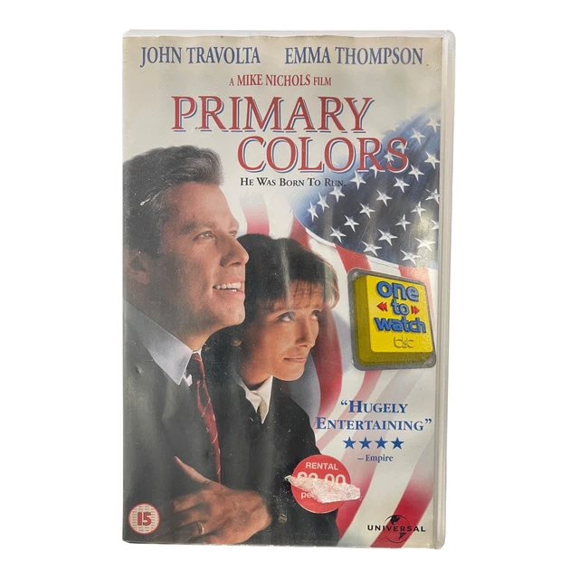 PRIMARY COLORS VHS Video - John Travolta Emma Thompson - Political ...