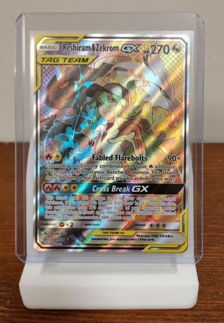 POKÉMON TCG RESHIRAM & Zekrom Tag Team GX Sun & Moon - Cosmic Eclipse 222/236 $75.00 - PicClick CA