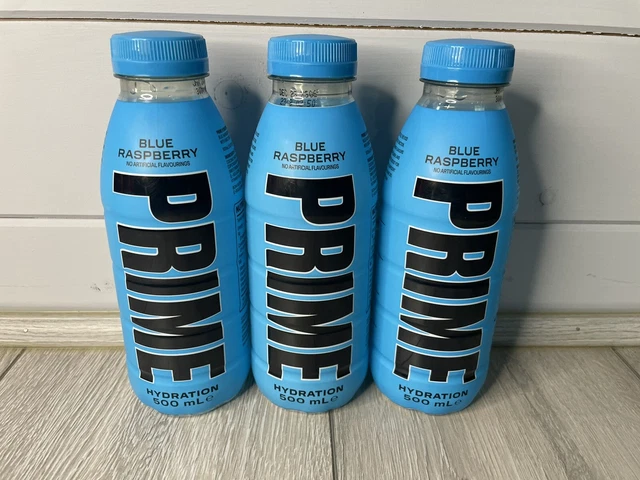 PRIME HYDRATION ENERGY Drink BLUE RASPBERRY 500ml KSI X LOGAN PAUL 3 X ...