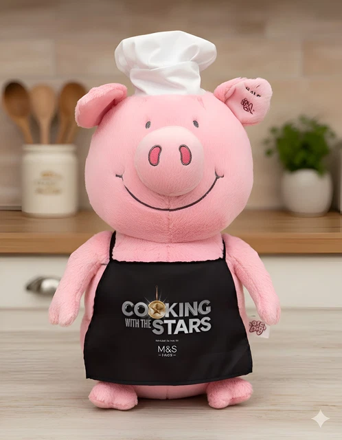 M&S PERCY PIG Cooking With The Stars Chef Plush Limited Edition £16.10 ...