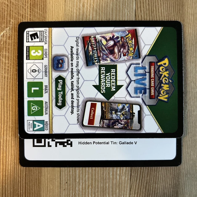 HIDDEN POTENTIAL TIN Gallade V Code Pokémon Live Online TCG $3.99 ...