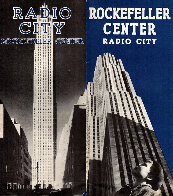 BROCHURE ROCKEFELLER CENTER Radio City vintage années 1940 visite ...