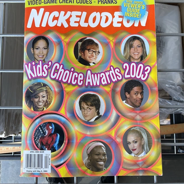 NICKELODEON MAGAZINE APRIL 2003 Kids Choice Awards 2000’s Harry Potter ...