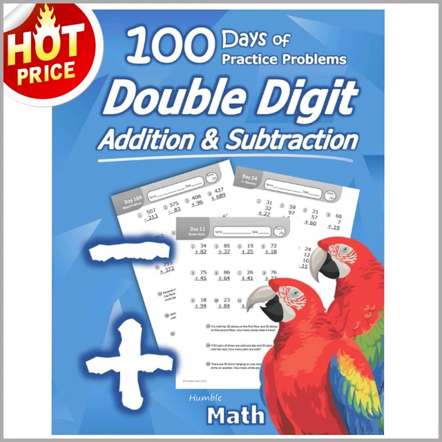 1ST 2ND GRADE Math Workbook Double Digit Addition and Subtraction ...