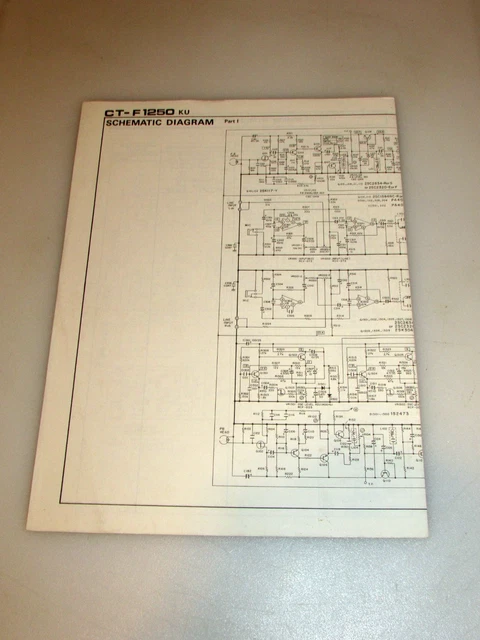 ORIGINAL PIONEER CT-F1250 Cassette Deck Schematic Diagram Sheet $42.14 ...