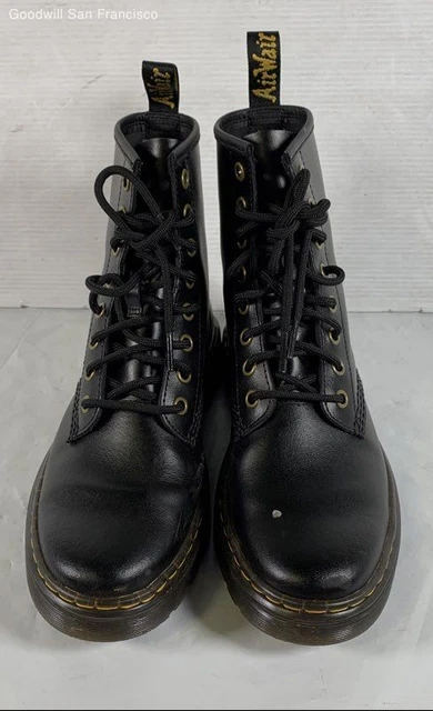 DR. MARTENS ZAVALA Men Air Wair Black Leather Combat Boots AW004 US 6 £ ...