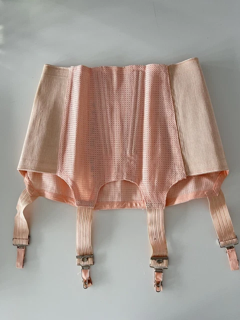 VINTAGE PINK CORSET Girdle Cinch British Army ATS 1952 Boned WTR Ltd ...