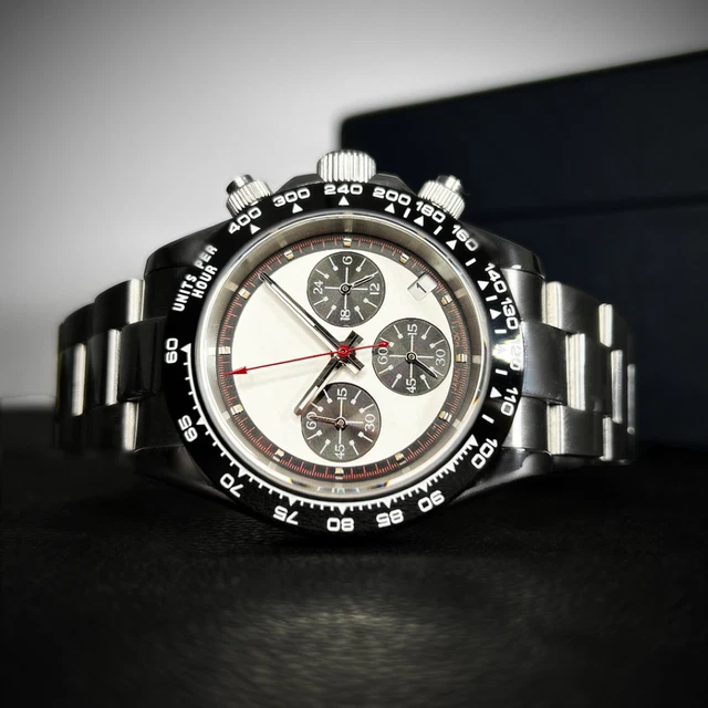 SPEEDTIMER PANDA SEITONA/DAYTONA Custom Chronograph Watch w/ Seiko VK63 ...