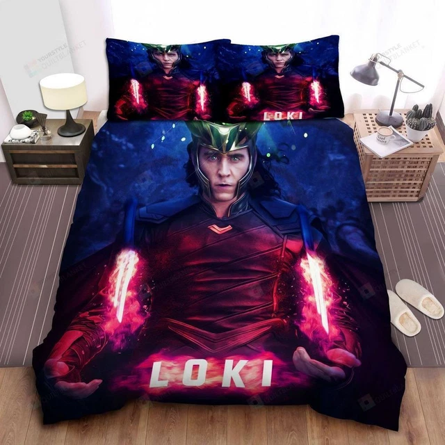 MARVEL LOKI TV Series Digital Image Quilt Duvet Cover Set Doona Cover ...