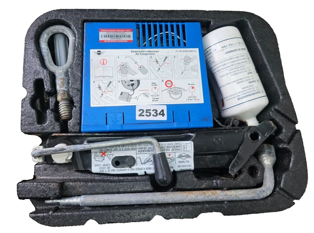 BMW MINI MOBILITY Kit Tyre Compressor Inflating Sealant System Tool VGC ...