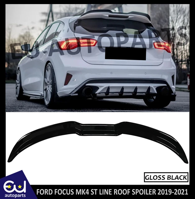 FORD FOCUS MK4 St-Line Hatchback Glossy Roof Spoiler Extension Upgrade ...